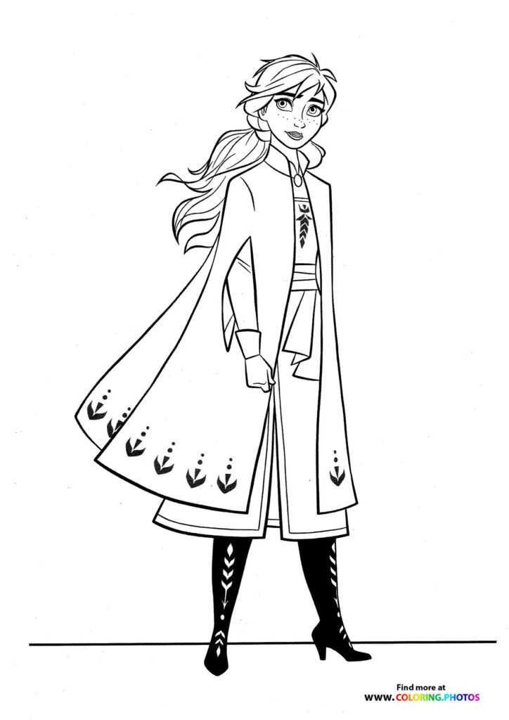 Anna posing - Coloring Pages for kids