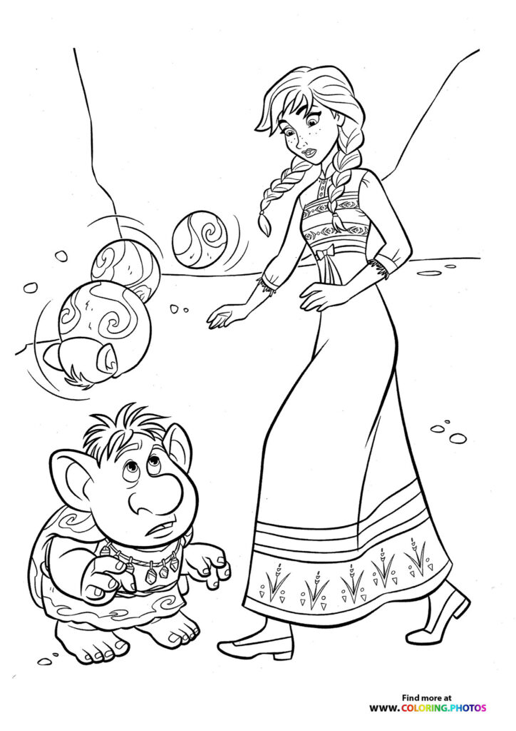 Anna from Frozen - Coloring Pages for kids | Free and easy print