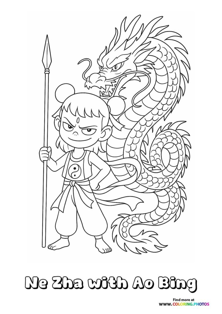 Ne Zha 2 - Coloring Pages for kids