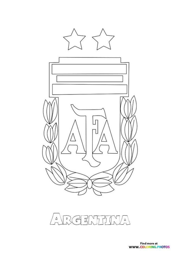 Argentina team logo Copa America 2024 - Coloring Pages for kids