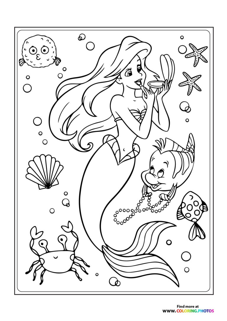 Ariel Disney princess - Coloring Pages for kids Ariel Disney princess - Coloring Pages for kids