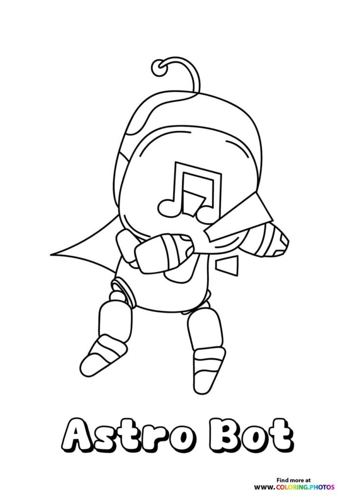 Astro Bot with Wako Tako - Coloring Pages for kids
