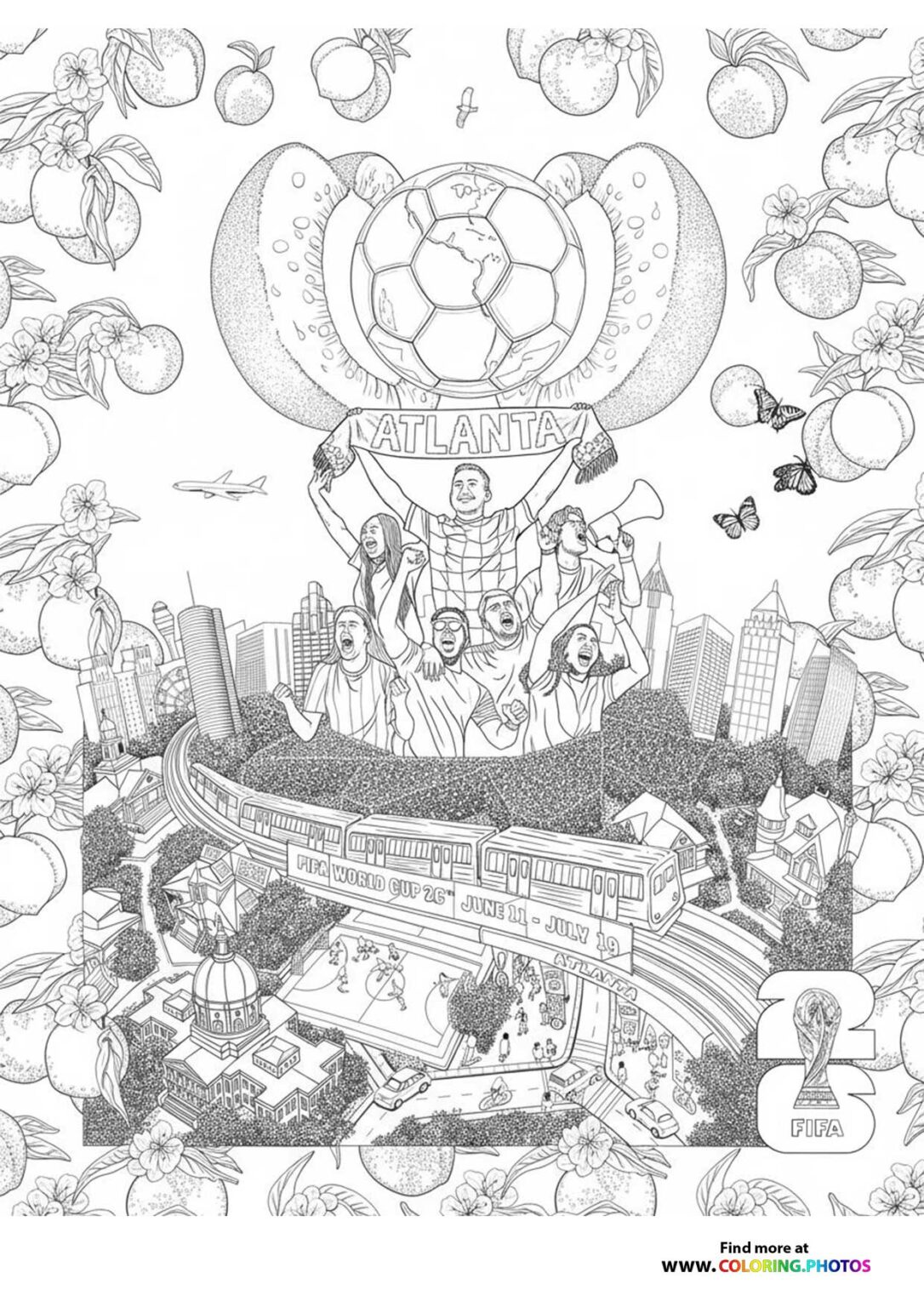 FIFA 2026 World Cup Americas - Coloring Pages for kids