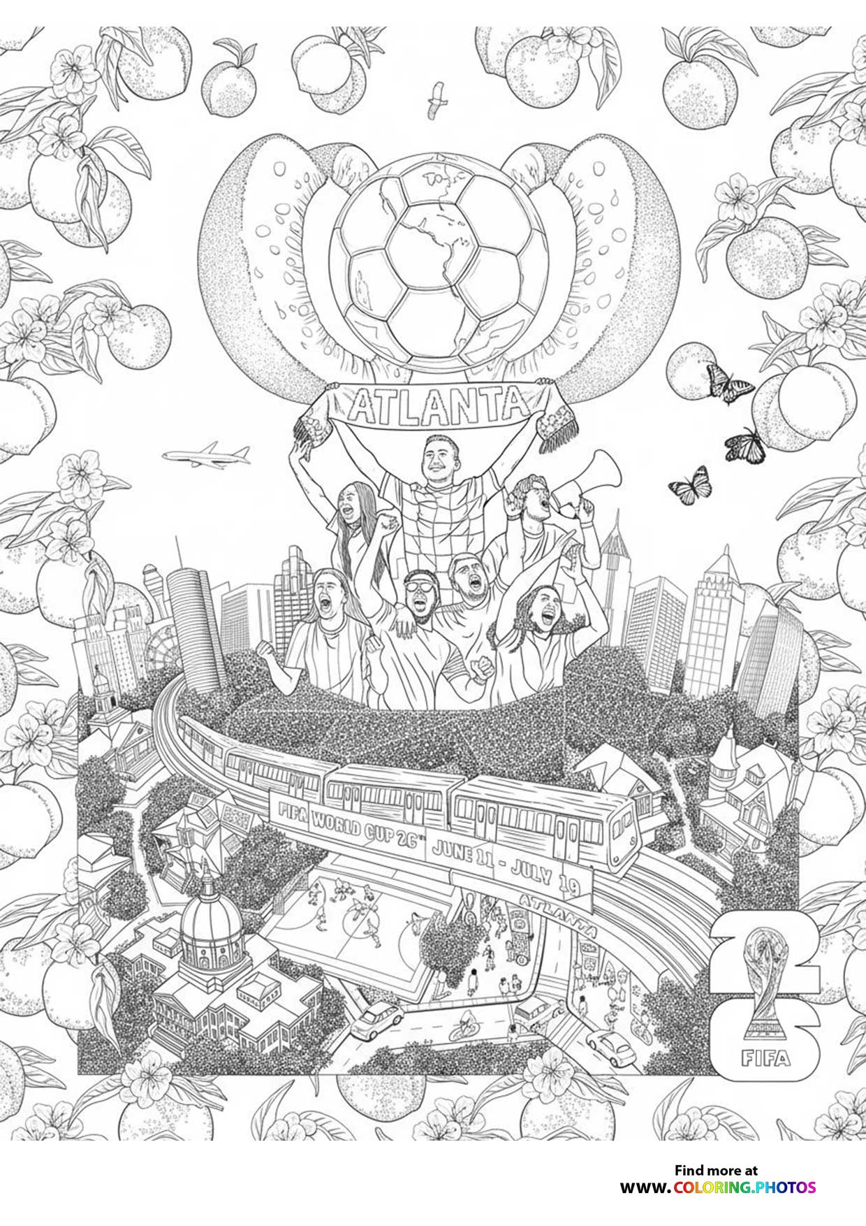 Atlanta FIFA 2026 - Coloring Pages for kids