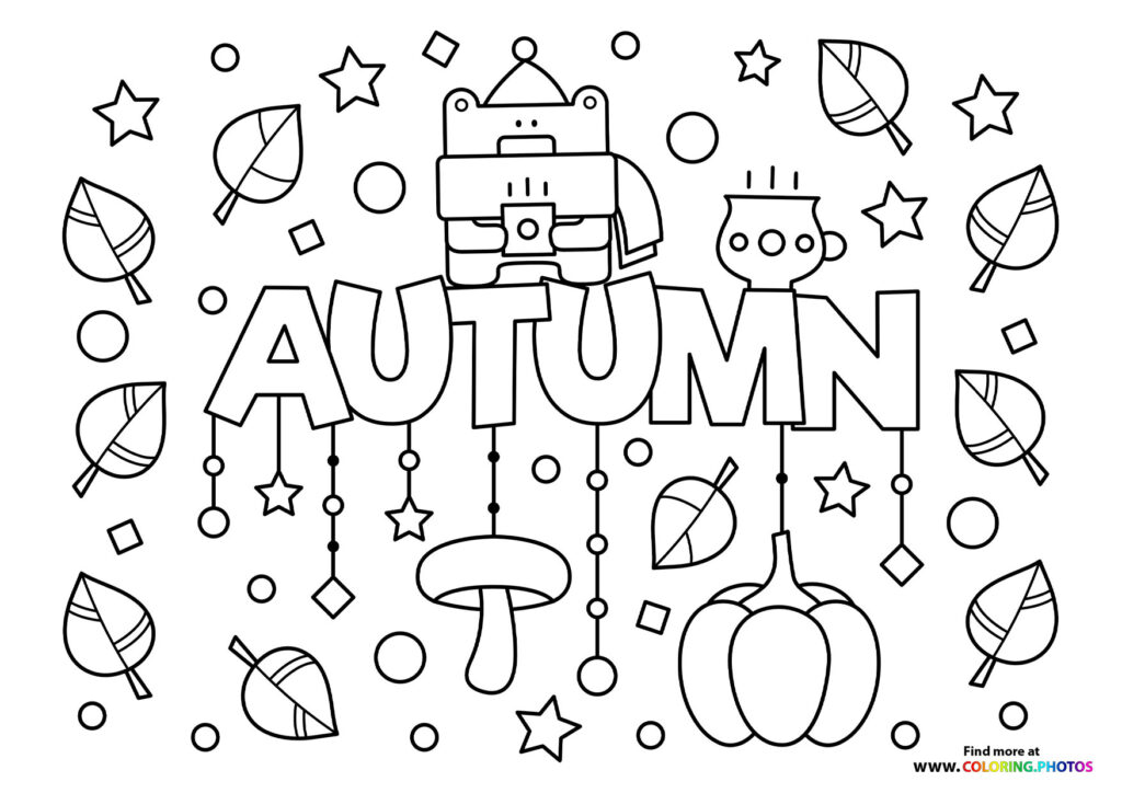 Autumn and fall - Coloring Pages for kids | Free and easy print or download
