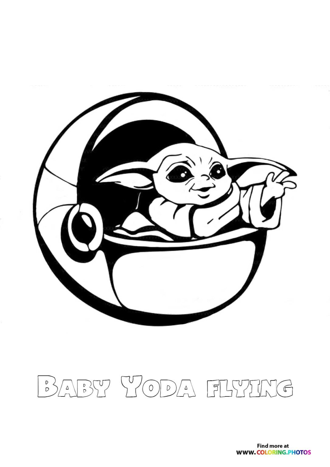 Baby Yoda from Mandalorian - Free printable Coloring Pages for kids