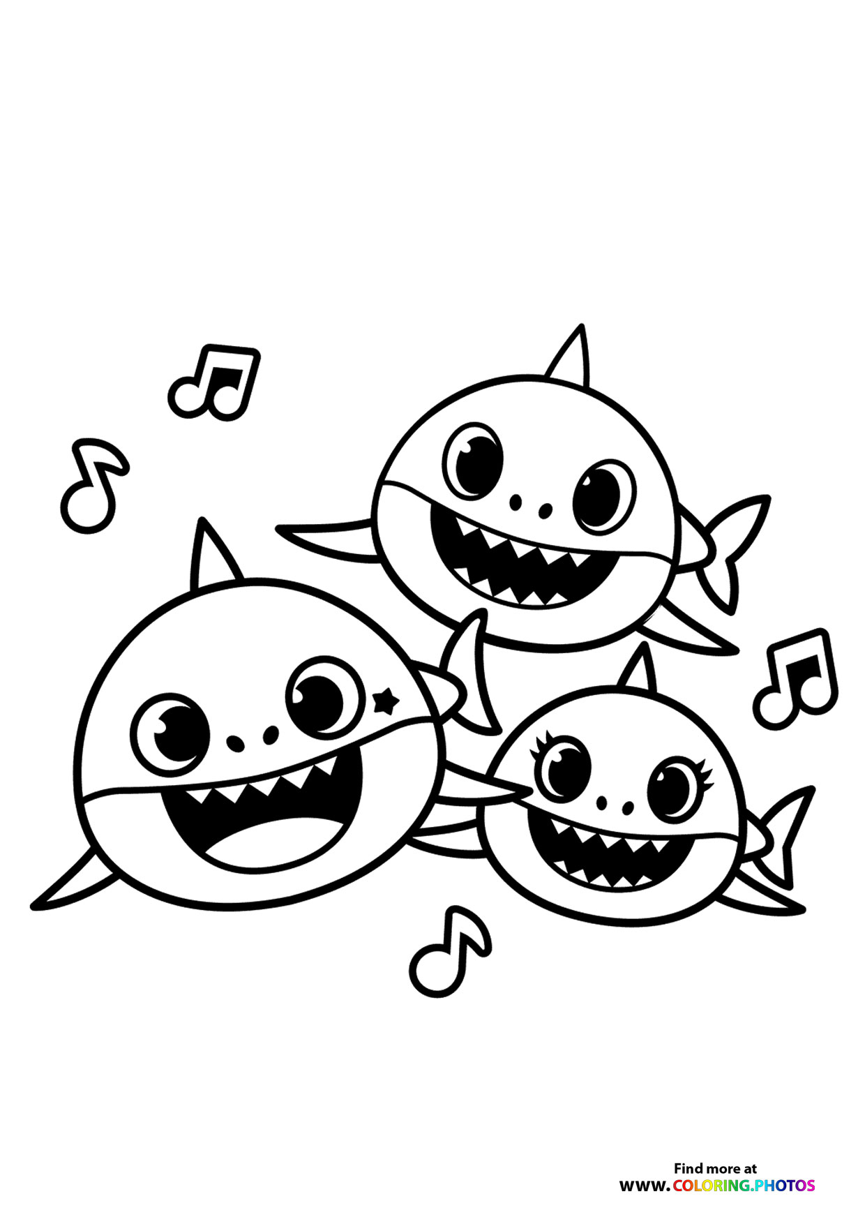 Shark Coloring Pages For Kidsbaby Shark Birthday Printables Free