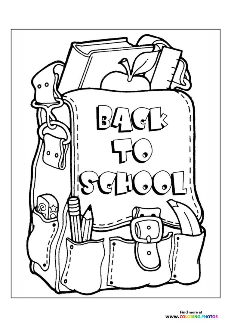 Back to school backpack - Coloring Pages for kids