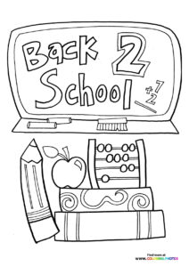 Back to school doodle - Coloring Pages for kids