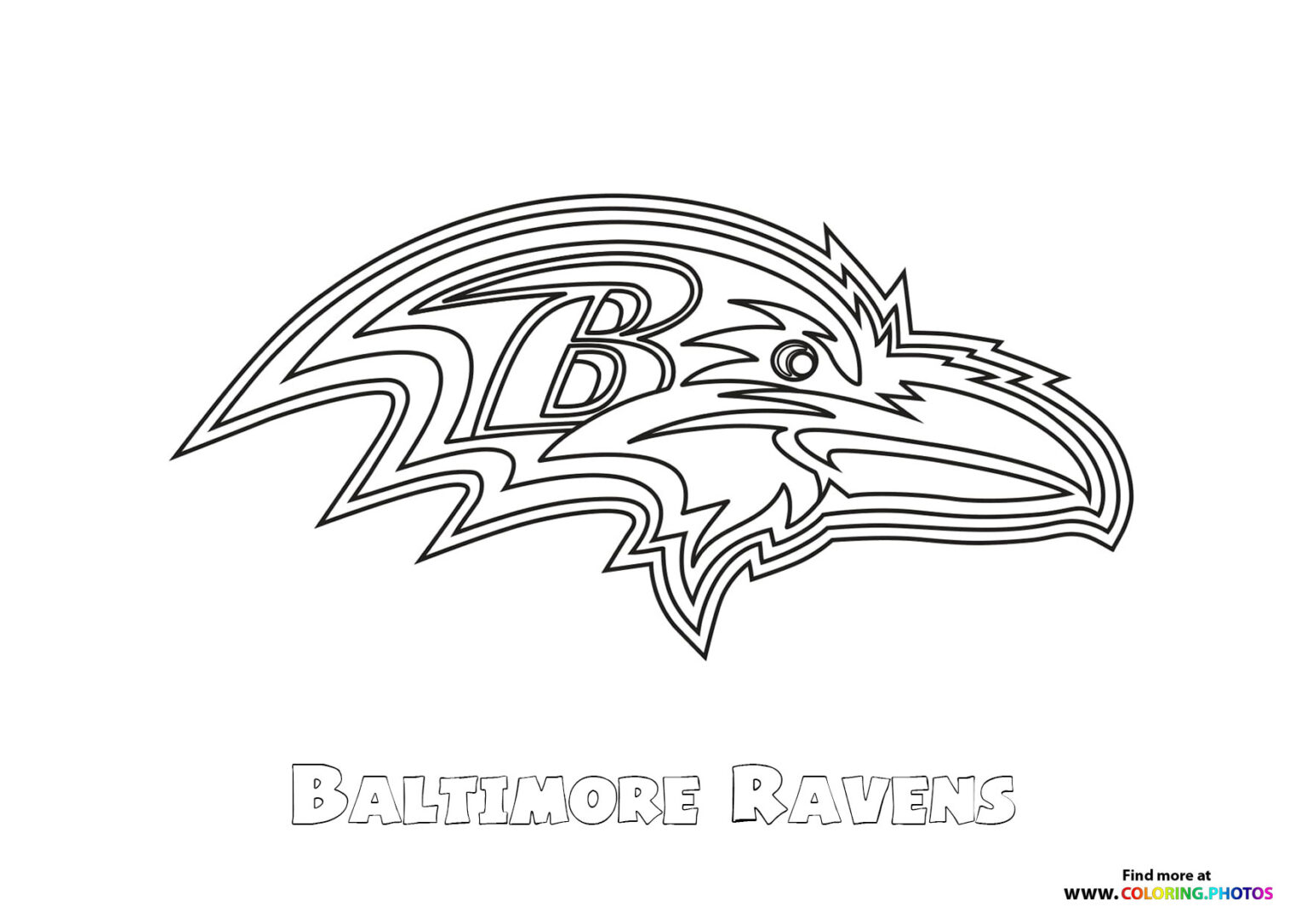 Baltimore Ravens NFL logo - Coloring Pages for kids