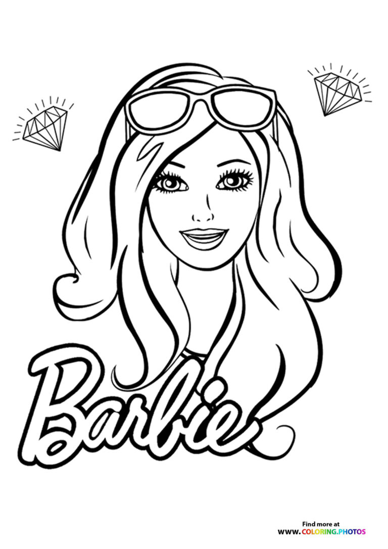 Barbie portrait - Coloring Pages for kids