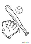 Baseball gear - Coloring Pages for kids