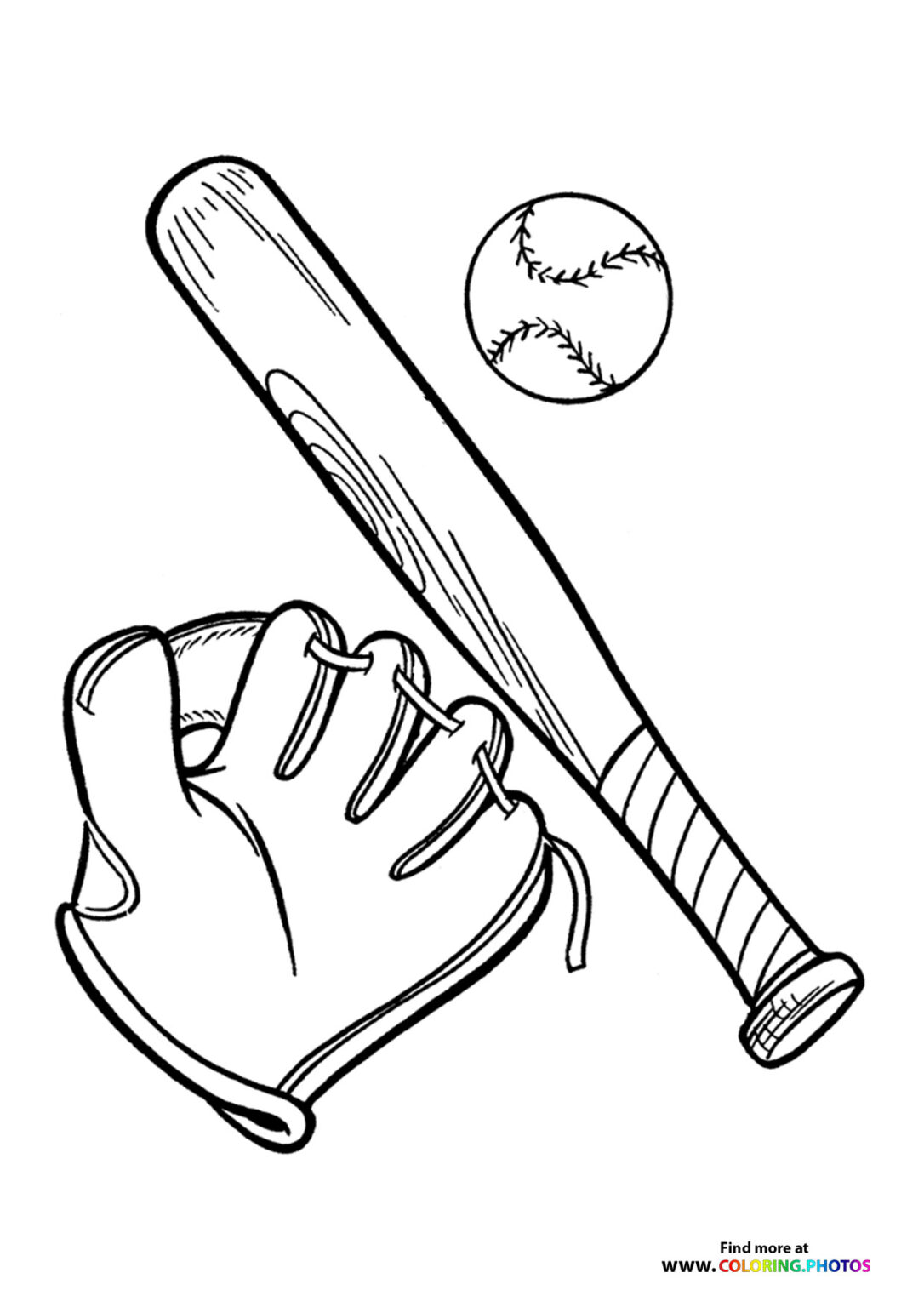 Baseball gear - Coloring Pages for kids