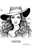 Beautiful Elphaba from Wicked - Coloring Pages for kids