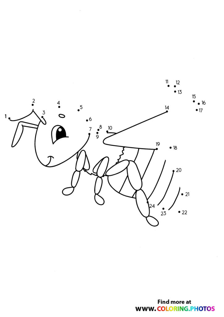 Dot to dots | Worksheets for kids | Free print, connect and color