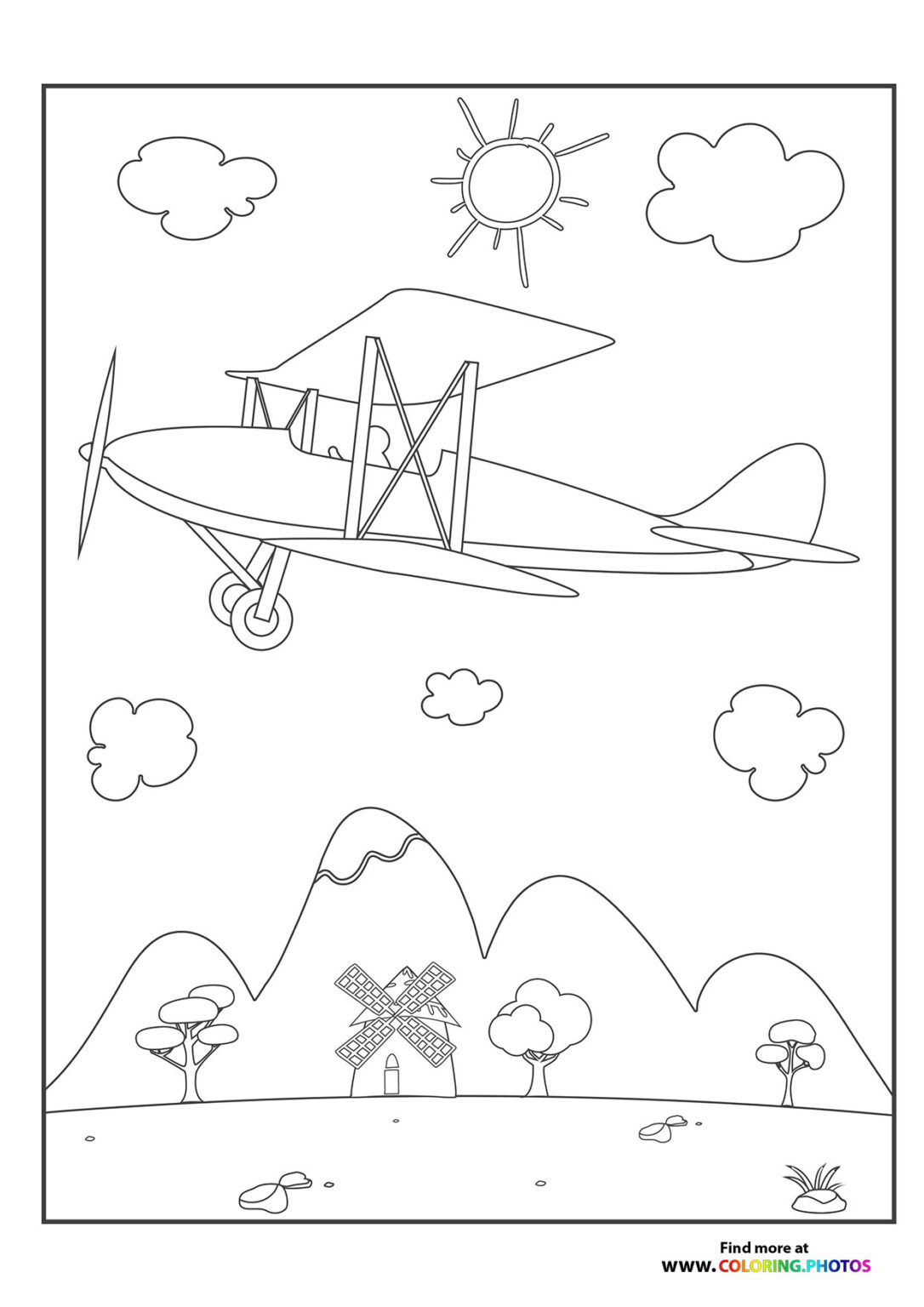 Planes - Coloring Pages for kids | 100% free and easy print or download