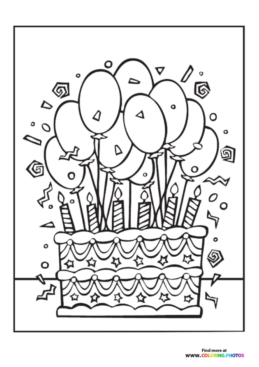 Happy Birthday - Coloring Pages for kids | Free and easy print or download
