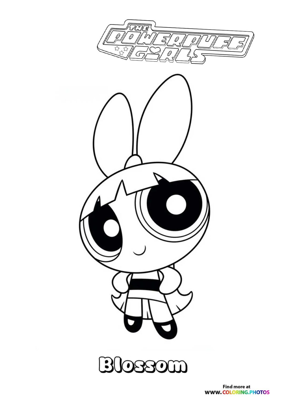 Blossom from Powerpuff Girls - Coloring Pages for kids