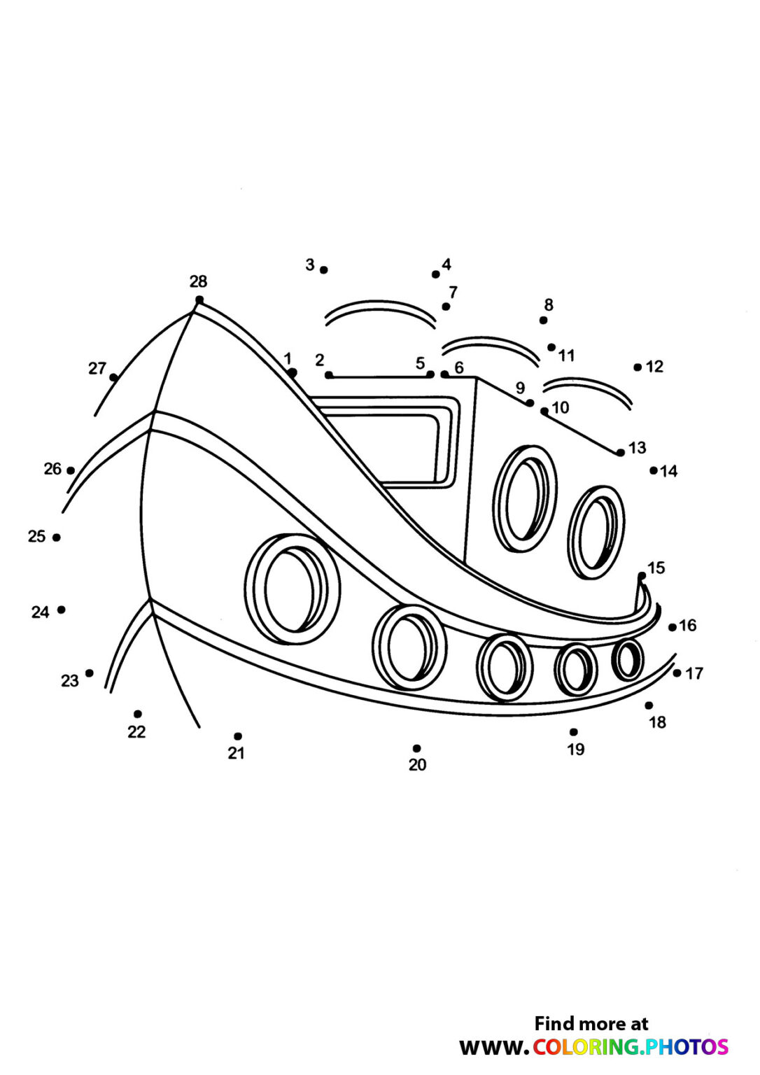 Dot to dots | Worksheets for kids | Free print, connect and color