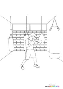 Boxing - Coloring Pages for kids | 100% free print or download