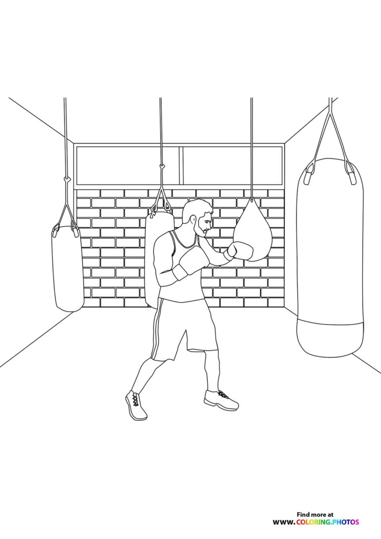 Boxing - Coloring Pages for kids | 100% free print or download