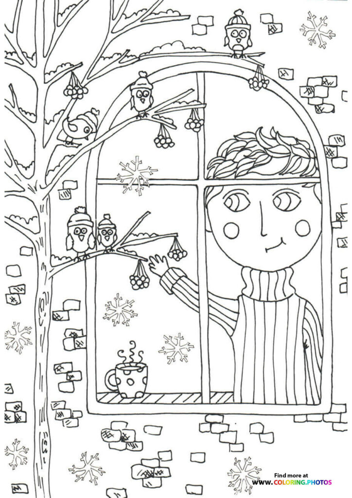 Winter - Coloring Pages for kids | Free and easy print or download
