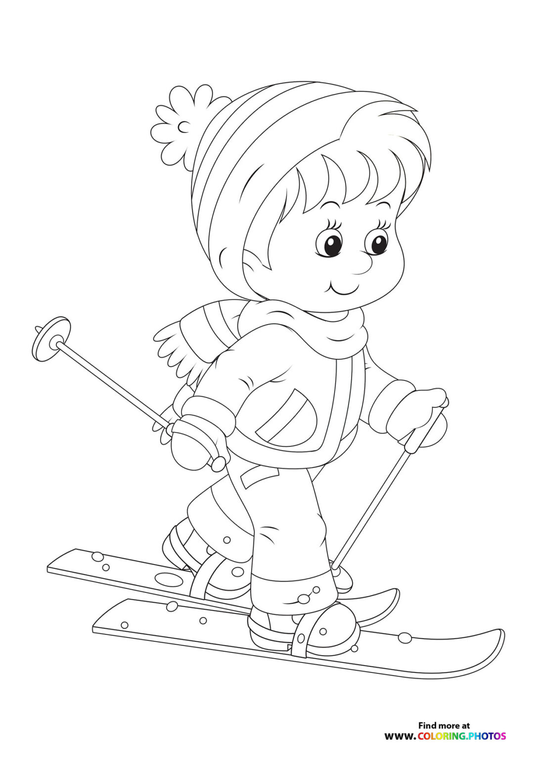 Winter activities - Coloring Pages for kids | Free and easy print