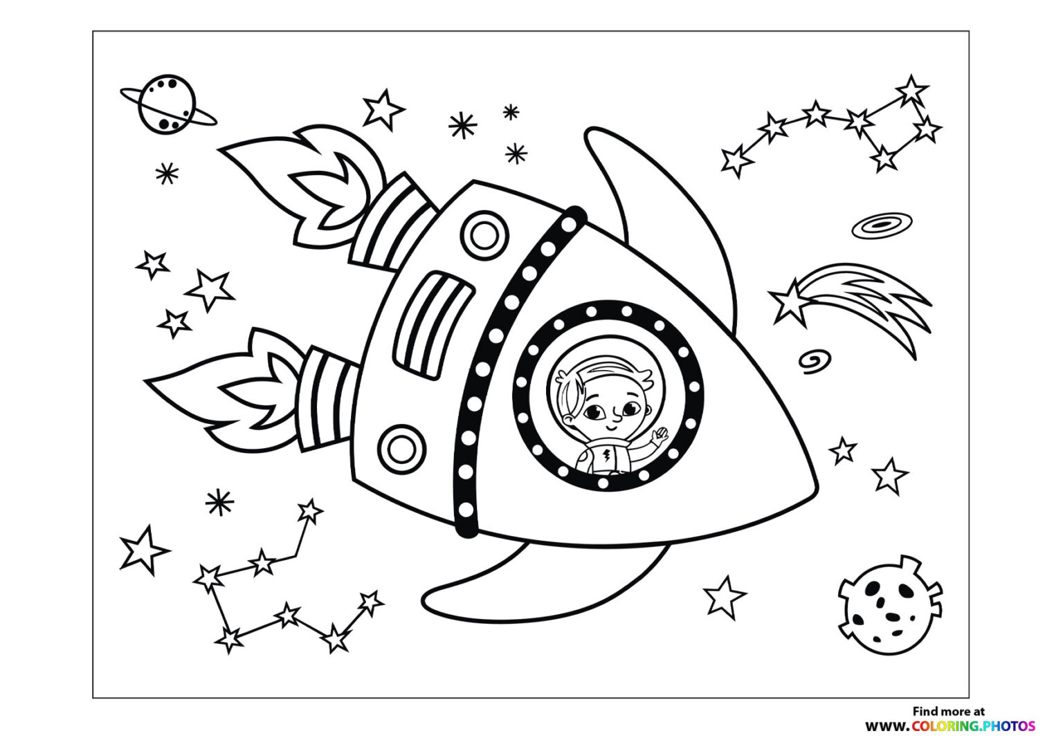 Space - Coloring Pages for kids | Free and easy print or download