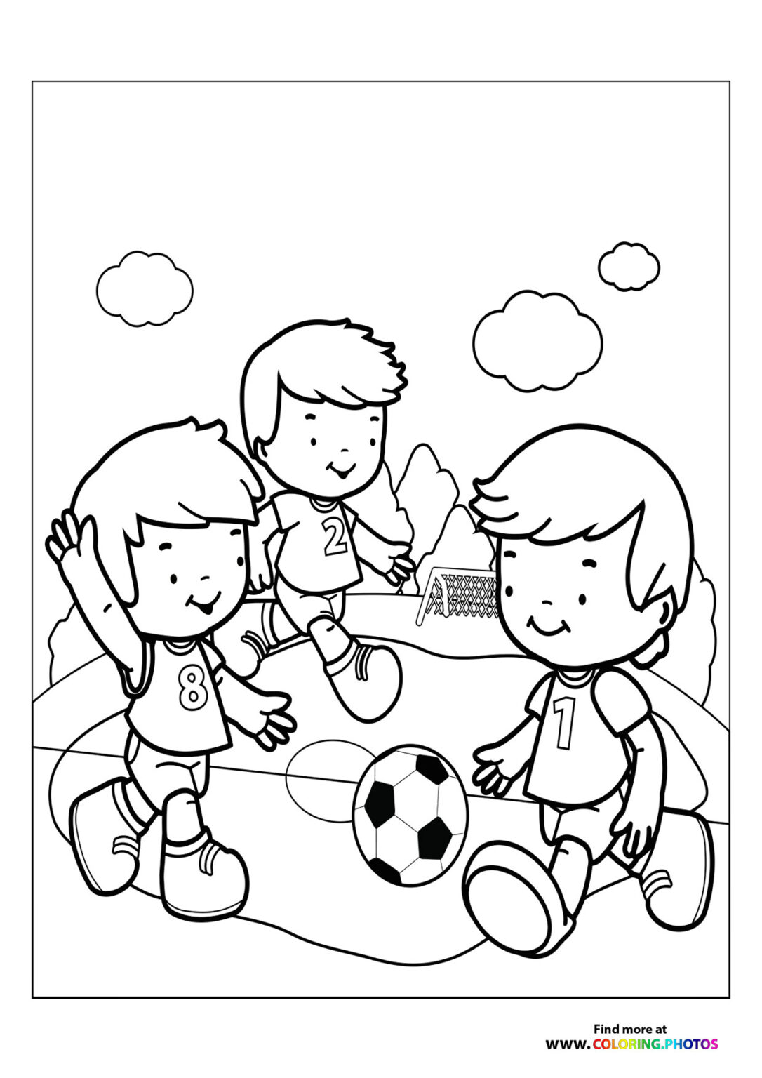 Soccer Football - Coloring Pages for kids | Free and easy print or download