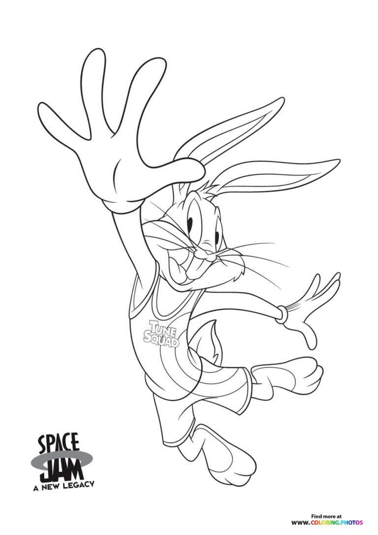 Bugs Bunny Cheering - Coloring Pages for kids