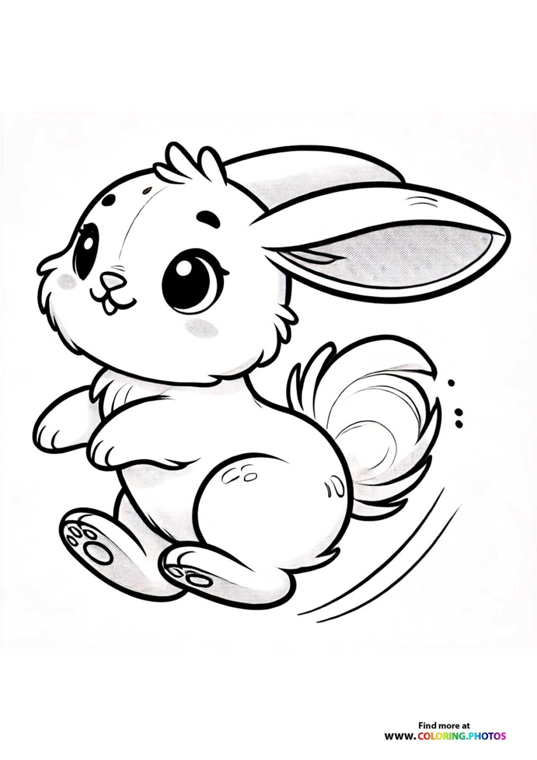 Bunny jumping - Coloring Pages for kids