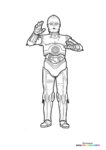 C 3PO from Star Wars - Coloring Pages for kids