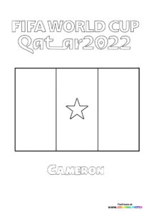 Cameron World Cup flag - Coloring Pages for kids