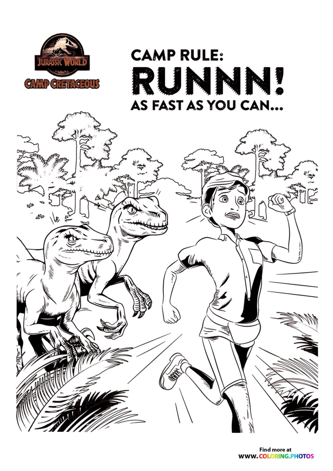 Jurassic World Camp Cretaceous - Coloring Pages for kids | Free printable