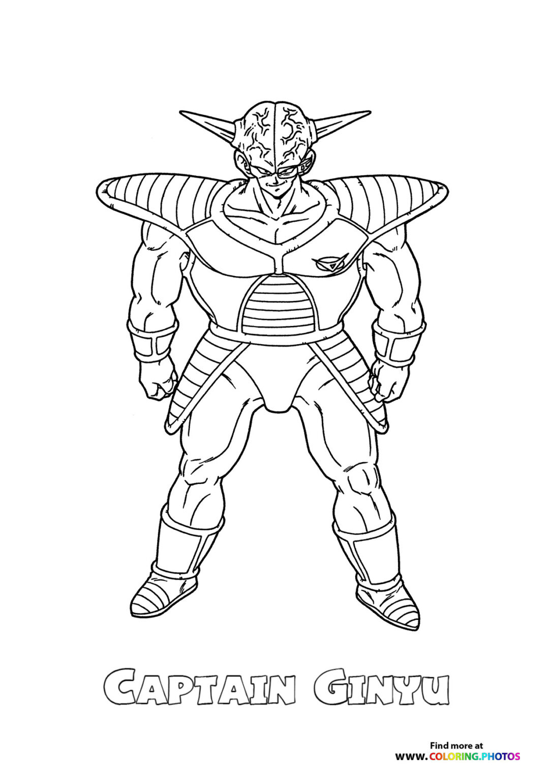 Captain Ginyu Dragon Ball Z - Coloring Pages for kids