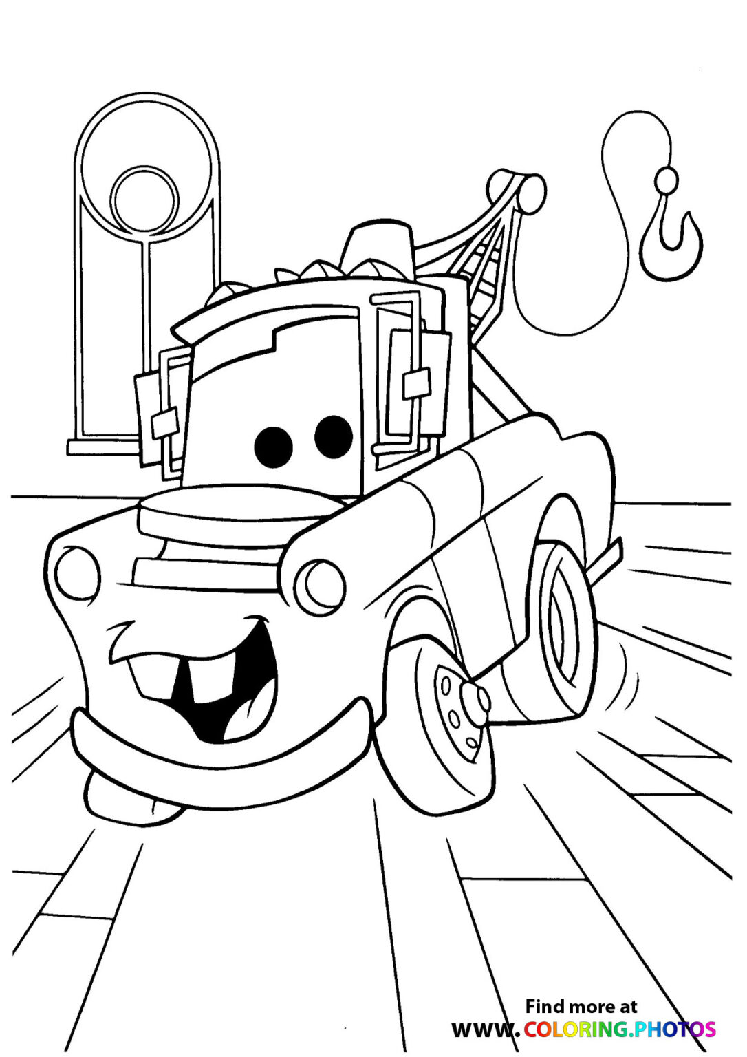 Mater going to work - Coloring Pages for kids