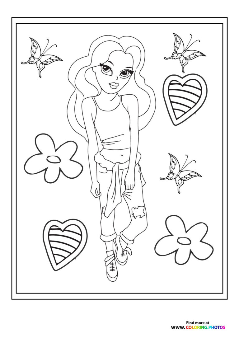 Fashion girls - Coloring Pages for kids | Free and easy print or download