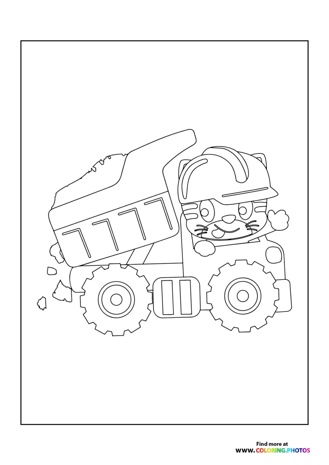 Construction Vehicles - Coloring Pages for kids | Free and easy printables