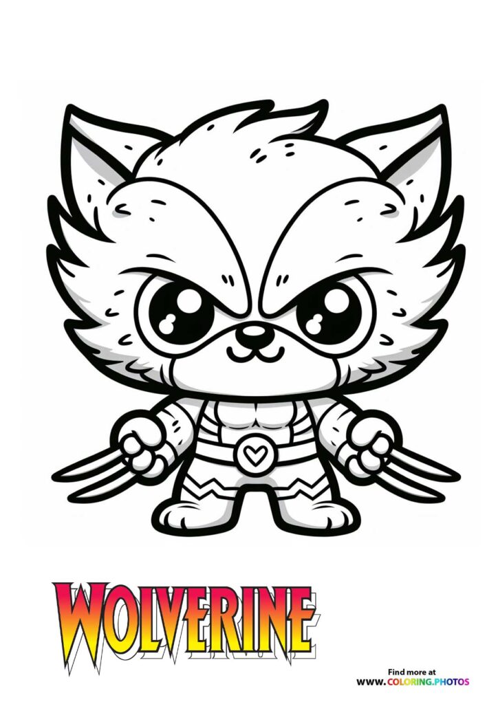 Wolverine - Coloring Pages for kids - Free and easy print or download