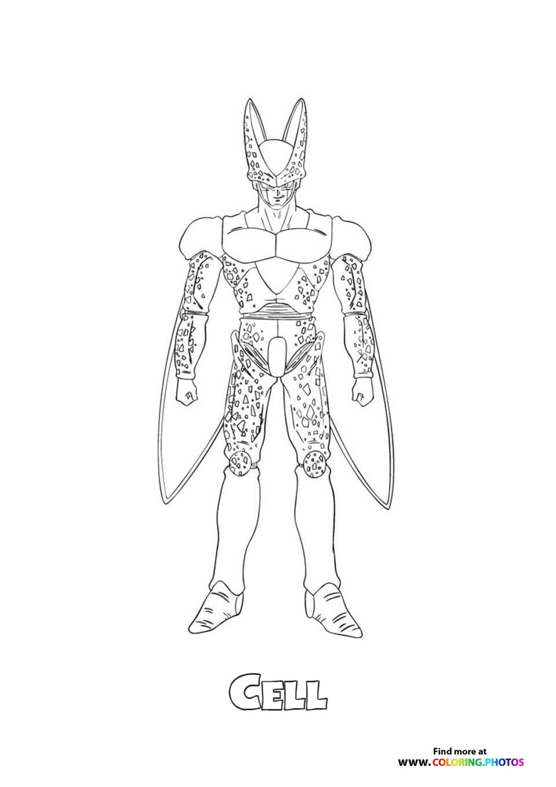 Cell Dragon Ball Z - Coloring Pages for kids