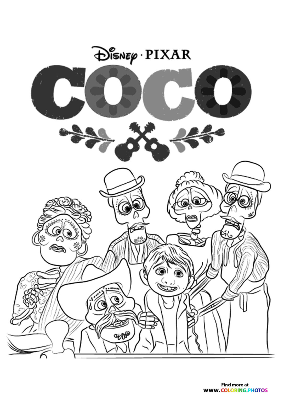 Coco - Coloring Pages for kids | 100% free and easy print or download