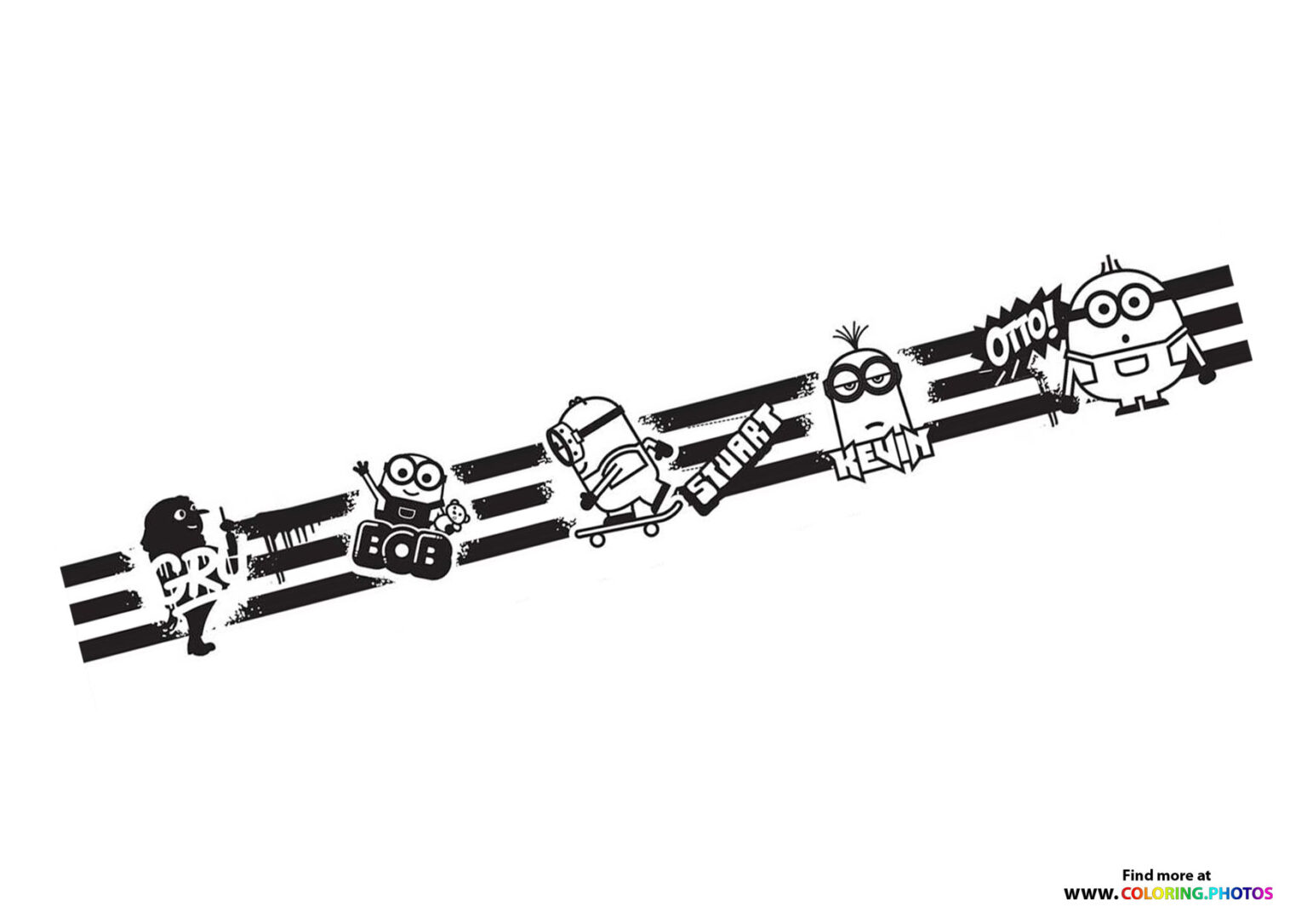 Minions 2 The Rise of Gru - Coloring Pages for kids | 100% free printables