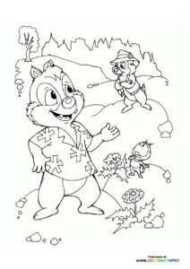 Chip n Dale Rescue Rangers - Coloring Pages for kids | 100% Free print