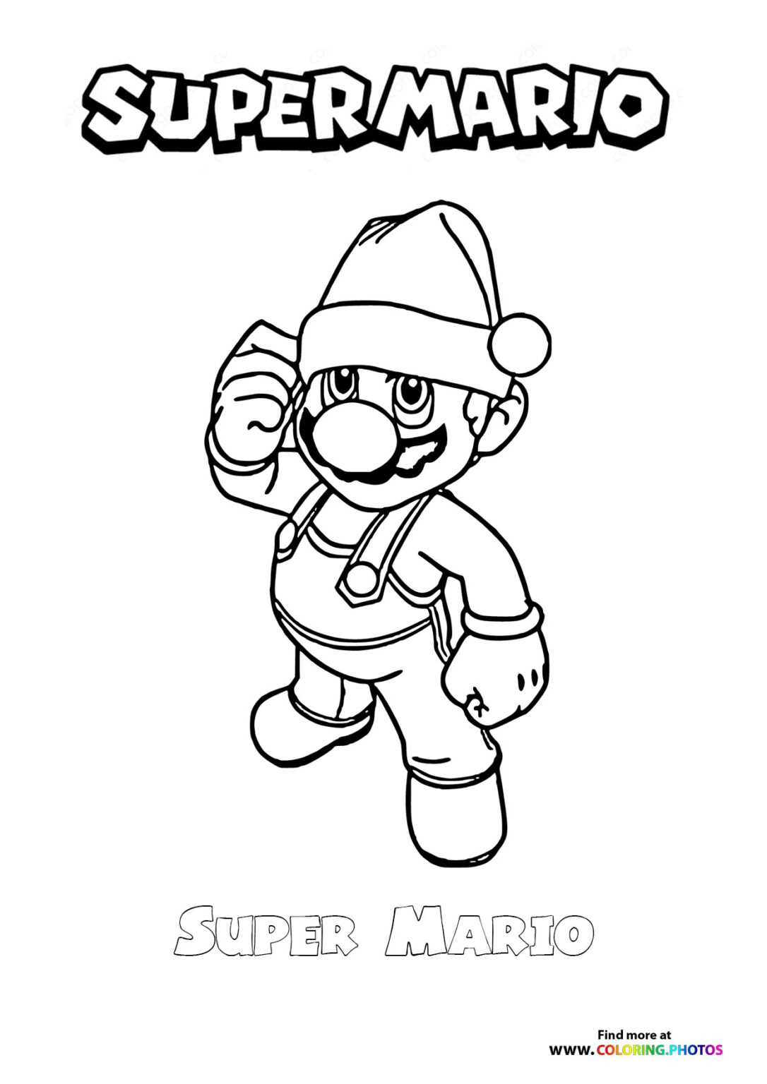Super Mario - Coloring Pages for kids | 100% free print or download