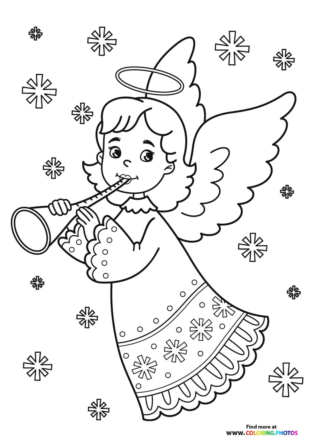 Angels - Coloring Pages for kids | Free print or download printables