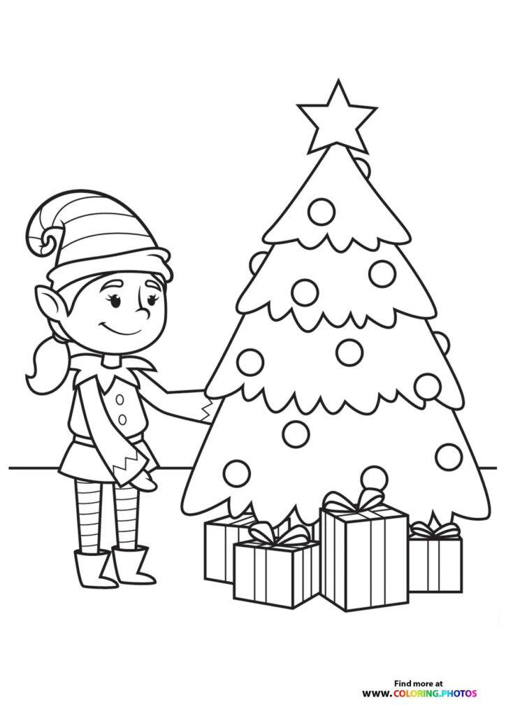 Christmas elves - Coloring Pages for kids | Free and easy print