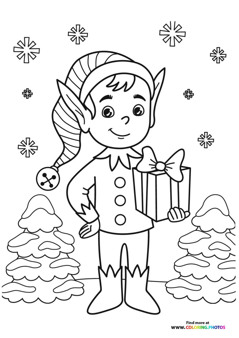 Christmas elves - Coloring Pages for kids | Free and easy print