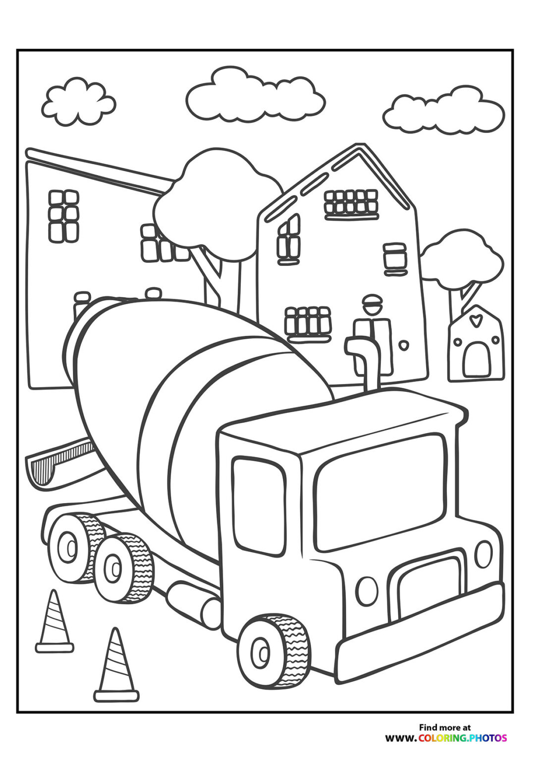 Construction Vehicles - Coloring Pages for kids | Free and easy printables