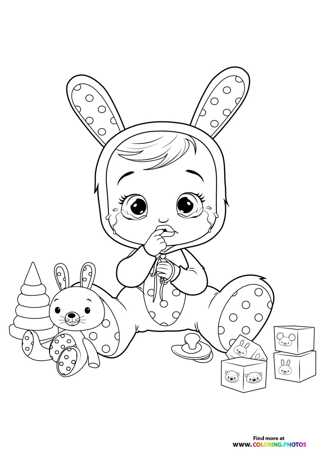 Cry Babies - Coloring Pages for kids | Free and easy print or download
