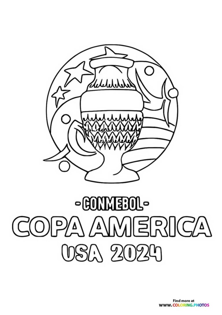 Conmebol Copa America USA 2024 logo - Coloring Pages for kids